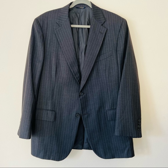 Brooks Brothers | Suits & Blazers | Brooks Brothers Grey Striped Blazer ...